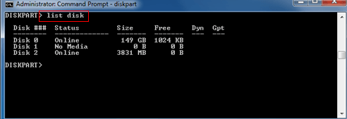 Diskpart to Format USB SD Card Hard Drive FAT32 NTFS GPT